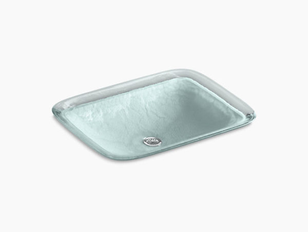Inia® Wading Pool® Glass vessel bathroom sink in Opaque Dew - Kohler